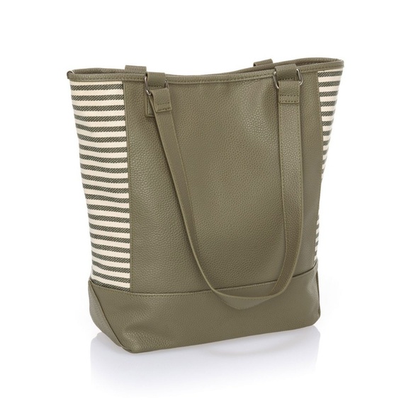 thirty-one | Bags | Thirtyone Color Block Tote Olive Twill | Poshmark